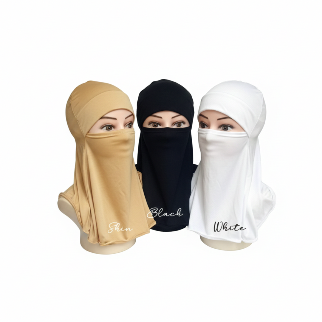 Pack Of 3 Ninja Niqab Hijab Cap – amber's hijab